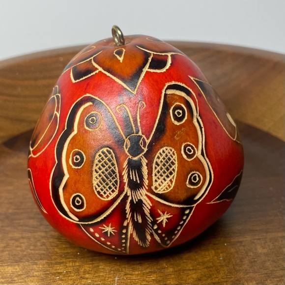 Artisan | Accents | Handcarved And Painted Gourd Peruvian Folk Art With ...